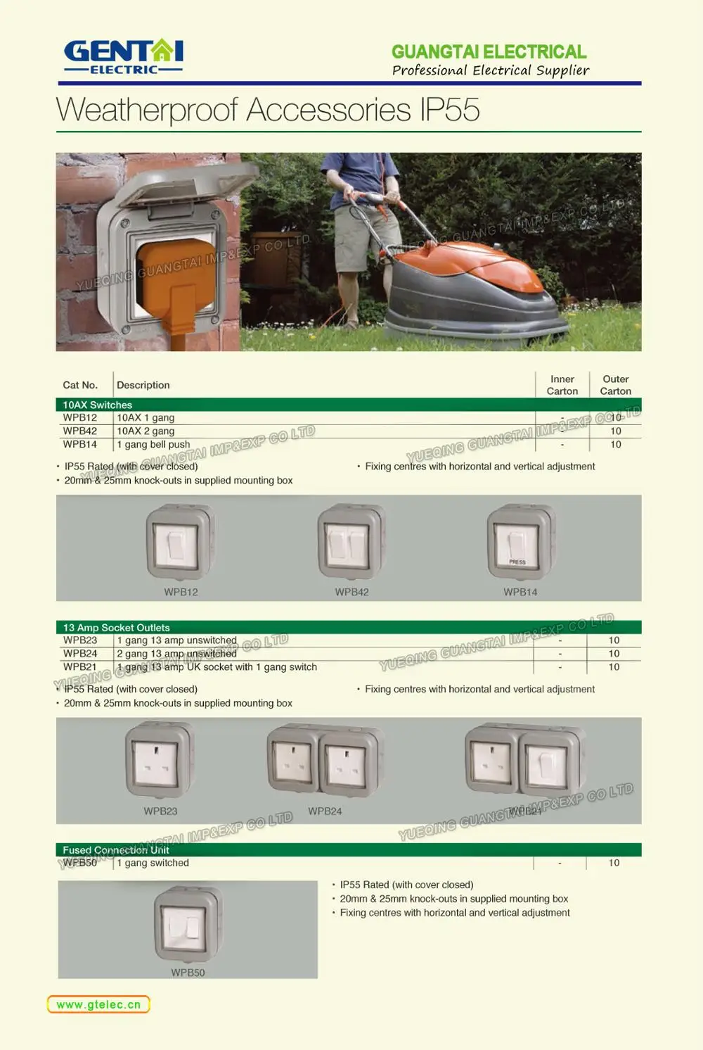 Ip66 Industrial Weatherproof Box With Switched Socket 1 Gang 2 Gang 13a ...