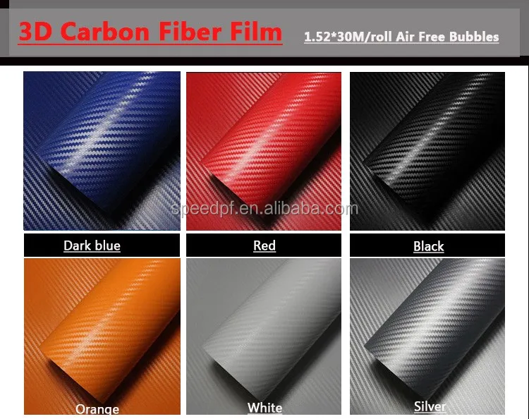 High Stretchable Self-adhesive Car Engine Covers 3d Black Carbon Fiber ...