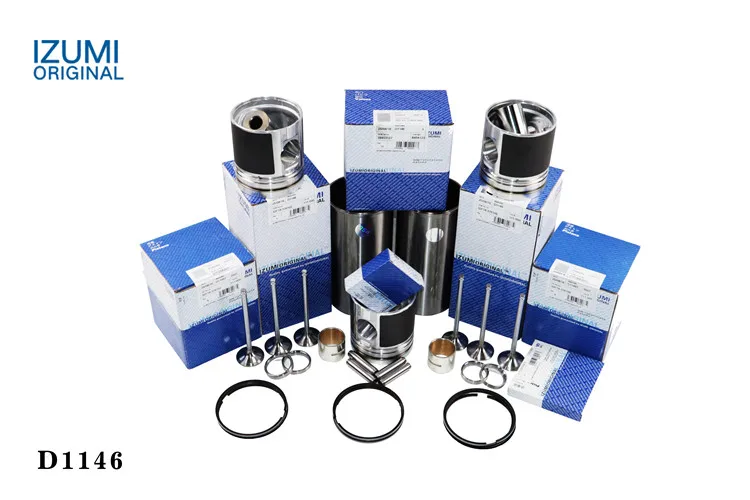 IZUMI ORIGINAL D1146 Excavator Engine Rebuild Kit D1146T Liner Kit ...