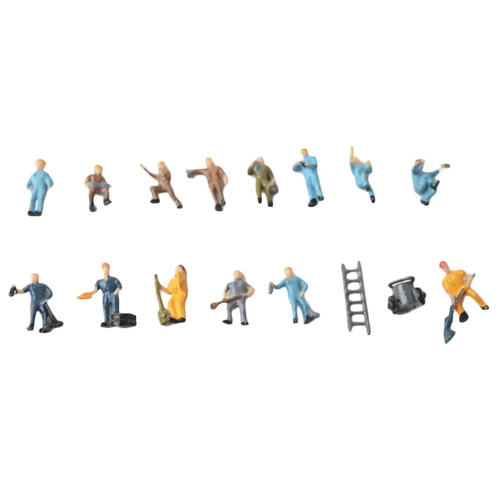 Plastic Miniature HO Scale Figures Worker in 1/87 and 1/50