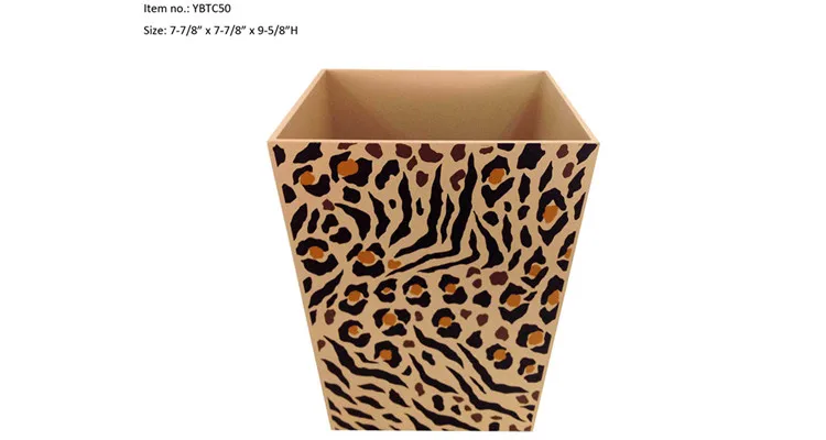 Leopard Print Custom Waste Bin - Buy Custom Made Trash Cans,Waste Bin ...