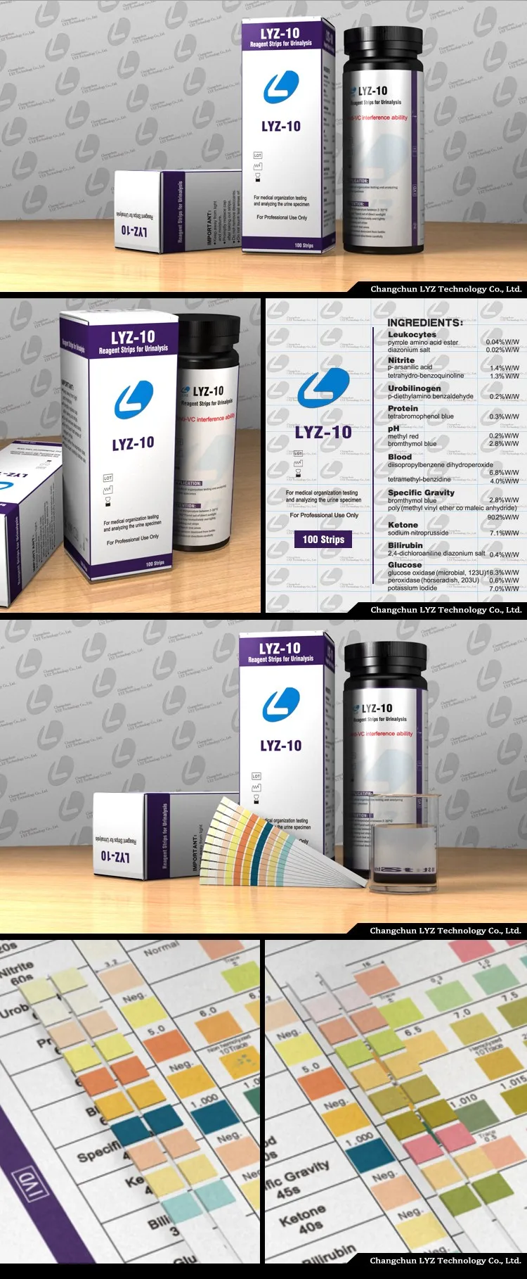 Home Diagnostic Precise Chemical Urinalysis Reagent Strip