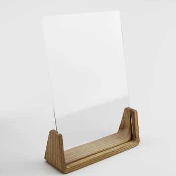 Bamboo Sign Holders U Base - Buy Wood Base Acrylic Sign Menu Holder ...