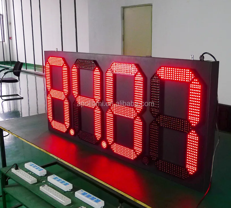 7 Segment Petrol Station Display Sign, Digital Number 7segment Led Gas ...