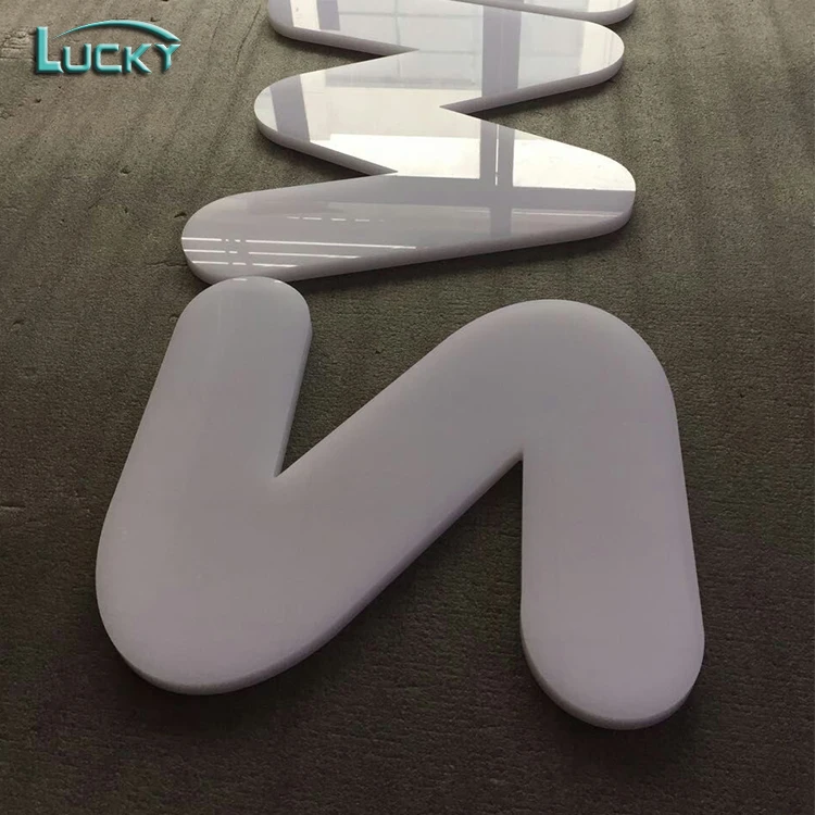 Glossy White Plastic 3D Acrylic Letters and Numbers
