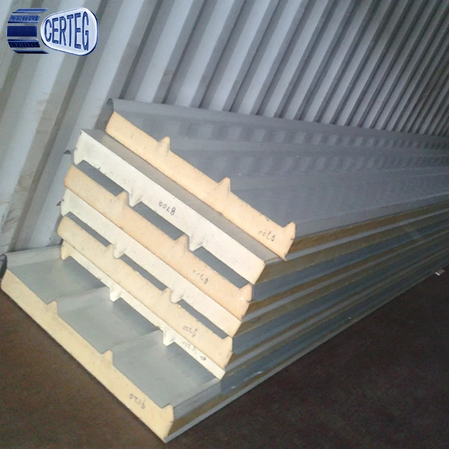 Panel atap Panel dinding Sandwich Pu konstruksi Cepat rumah pabrikan ...