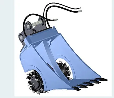 Bucket With Drum Cutter For Extended Boom Excavator - Buy Drum Cutter ...