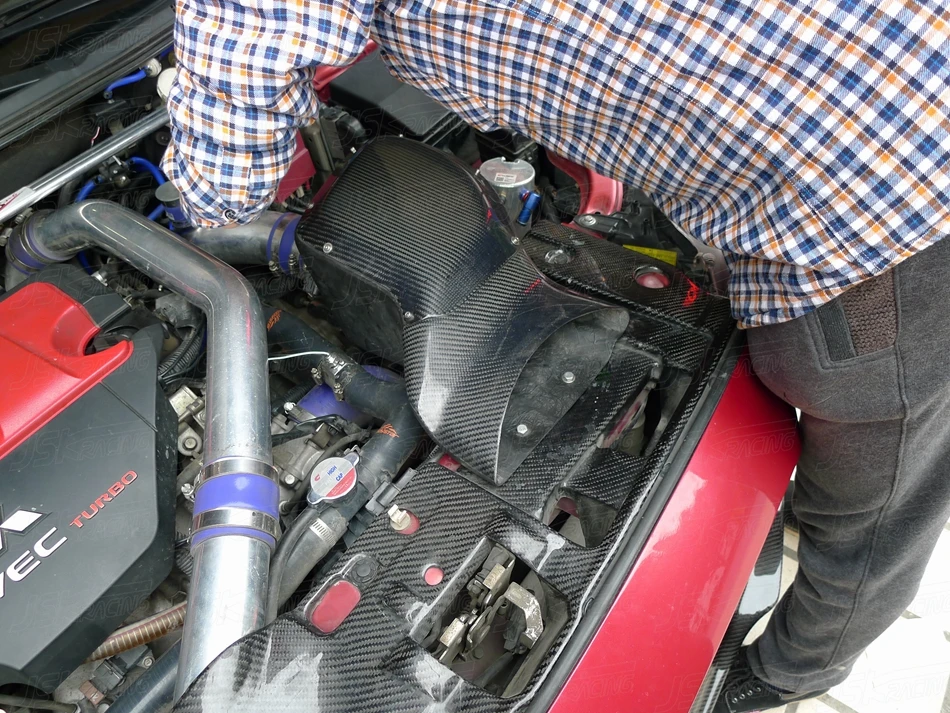 Oem Style Carbon Fiber Air Box For 2008-2015 Mitsubishi Lancer ...