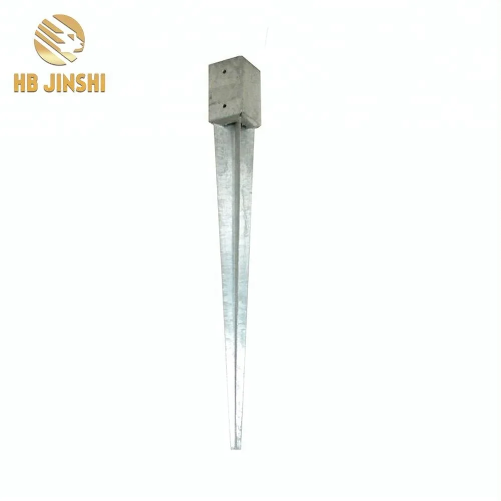 Heavy Duty Galvanized Square Wood Fence Post Anchor - Durable Ground ...