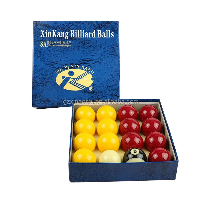 Shop Our Custom Used Pool Balls - 2-1/16" 8 Red & Yellow