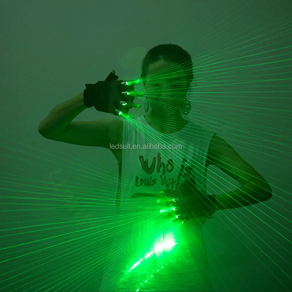 Party Laser Gloves Stage Luminous Led Gloves Green/red/blue Light Led ...