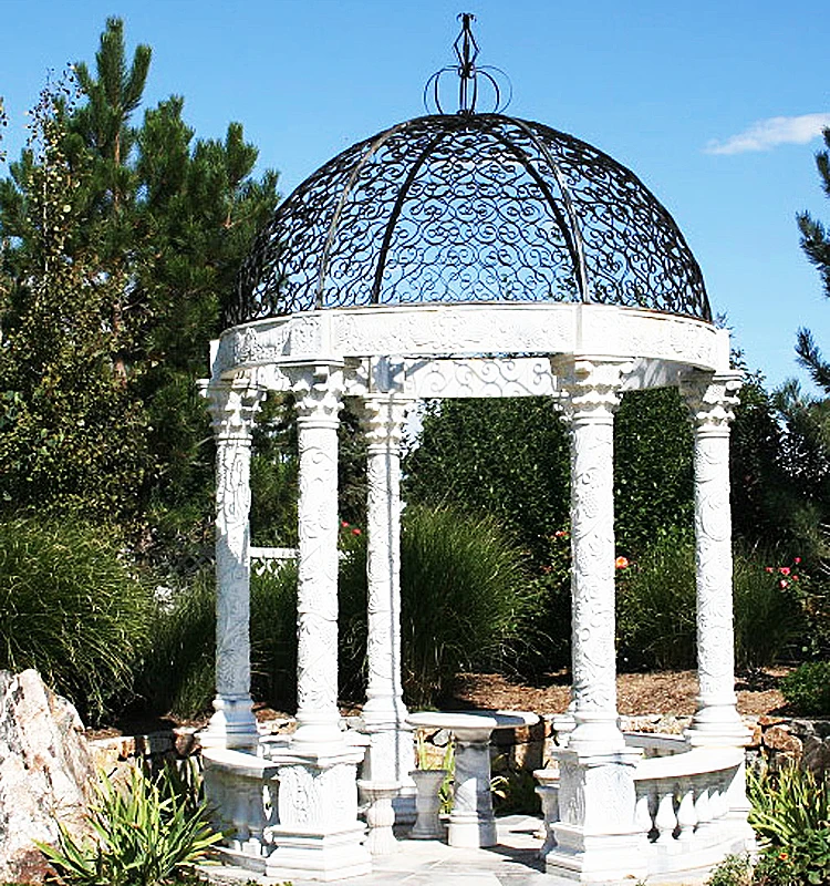China Manufacturer's 100% Natural Marble Roman Garden Gazebo Pergola or ...