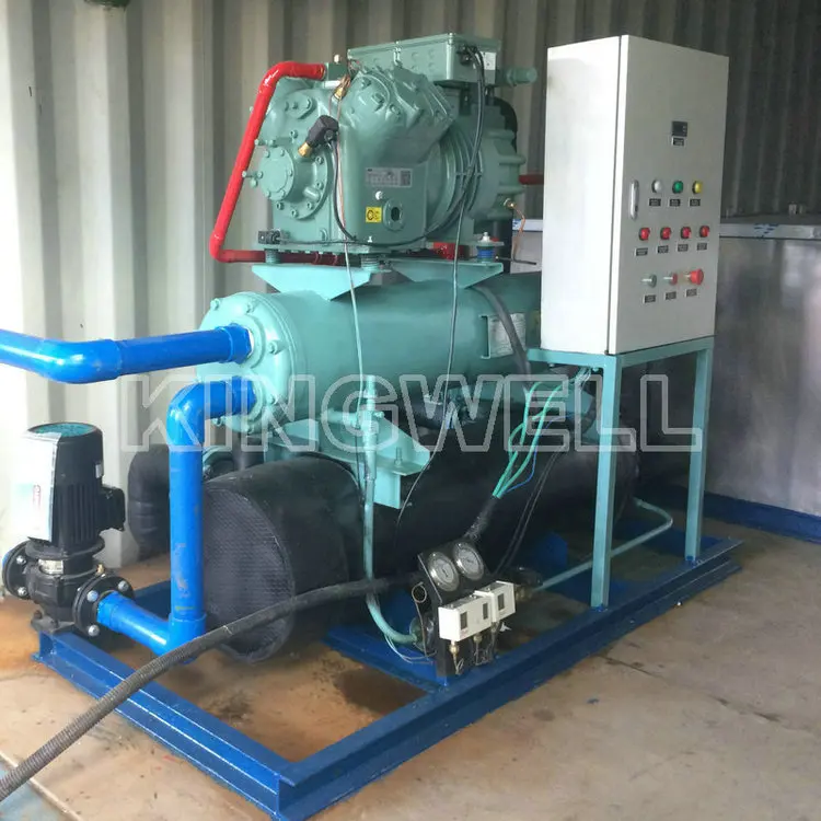 5tons Per Day Easy Moving Containerized Ice Plant for Block Ice ...