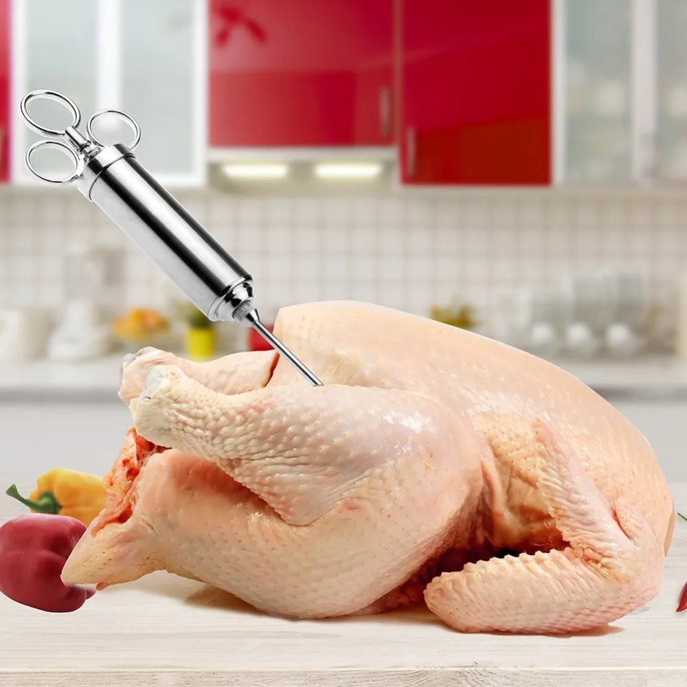 Heavy Duty 2OZ 304 Stainless Steel Meat Marinade Injector