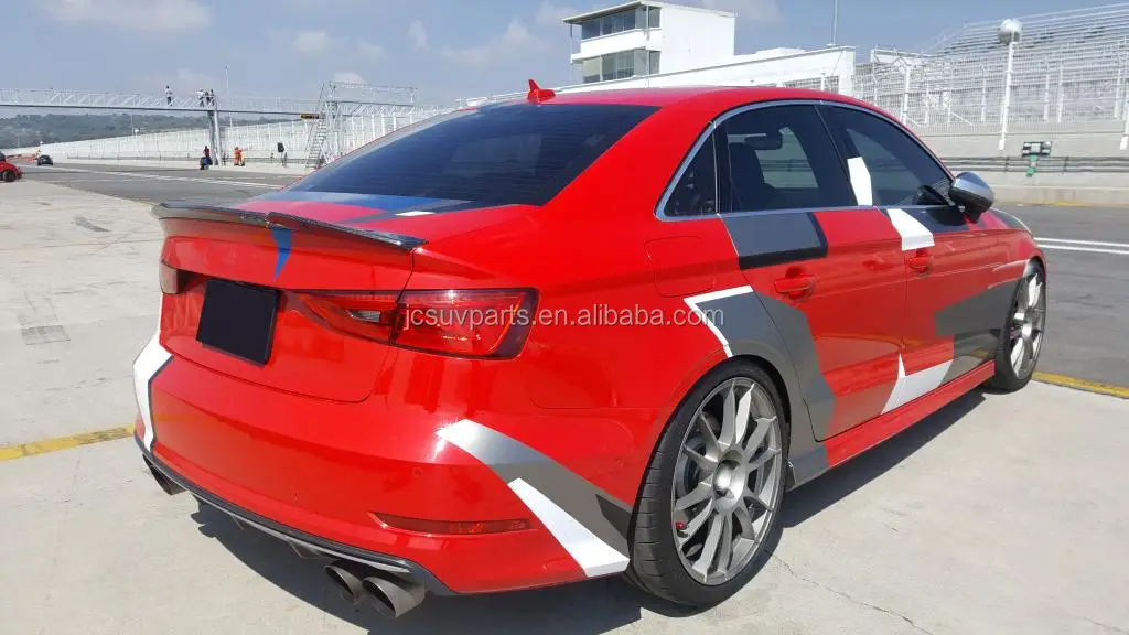 A3 S3 Carbon Fiber Rear Spoilers - High Precision Upgrade