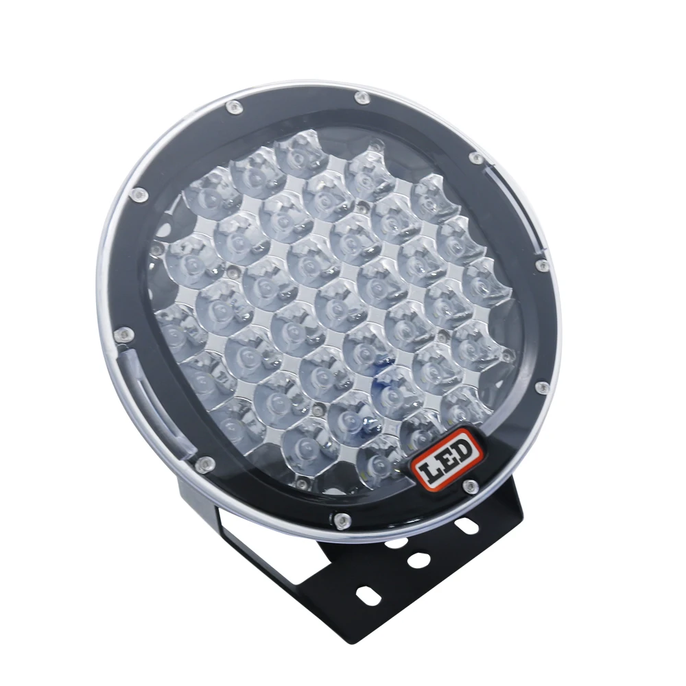 Red Black Round 9inch Led Driving Light 12v 24v Off Road Led Spot 185w ...