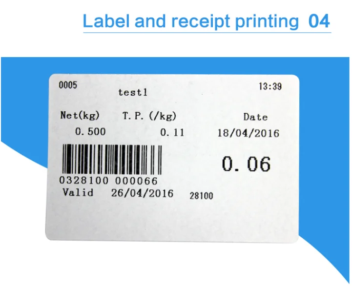 NVK TM-A Series Electronic Weigh Scale with Barcode Label Printing