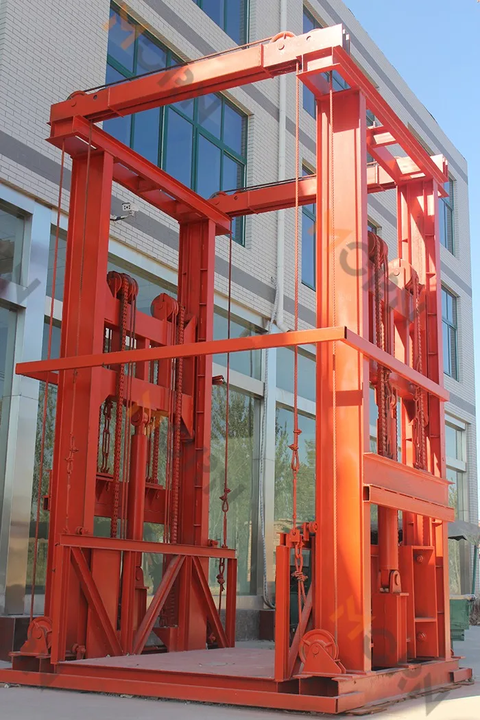 Hydraulic Warehouse Vertical Cargo Elevator Goods Lift With Collapsible ...