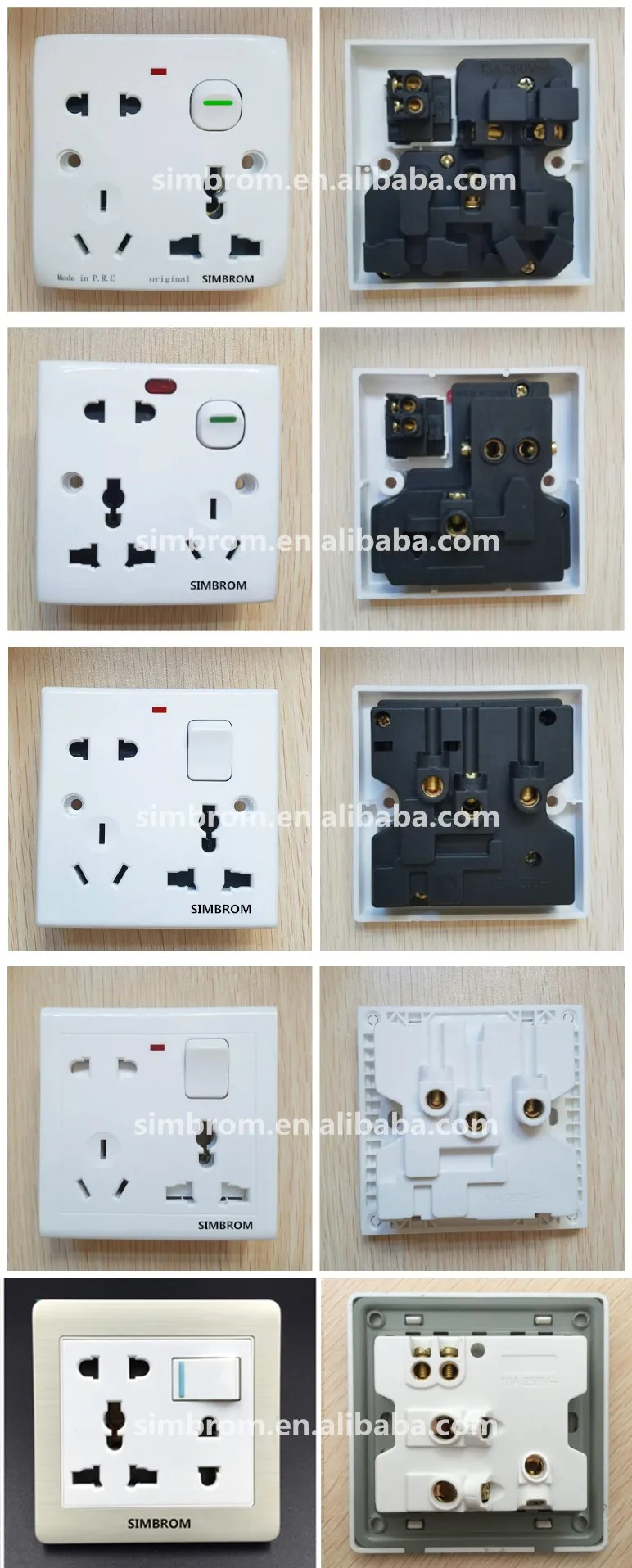 Bangladesh Dhaka Sri Lanka 8 Pin And 6 Pin Wall Switch Socket Wall ...