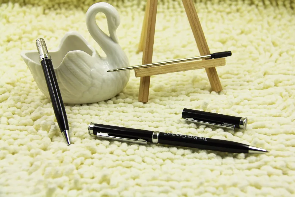 Customized Ritz-Carlton Hotel Ball Pen - Retractable Metal Writing Pen ...