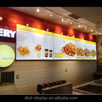 Fast Food Restaurant Equipment Sign Board Led Backlit Restaurant Menu ...