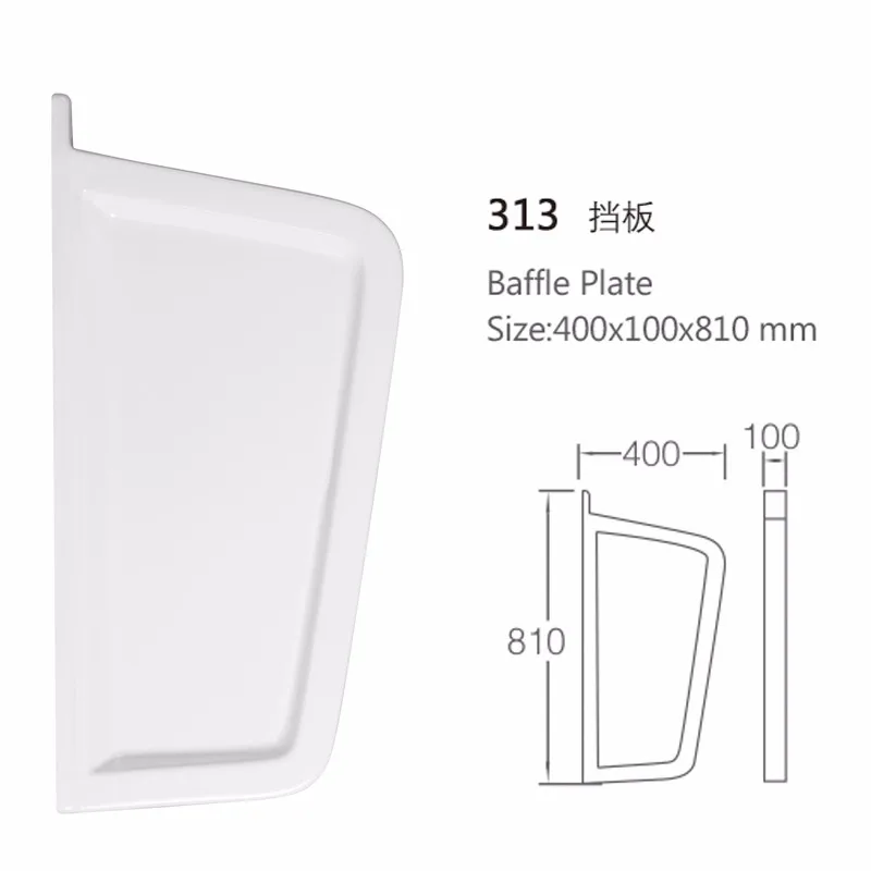 Sanitary Ware Corner Wall Mounted Urinal for Ladies Urinal Partition