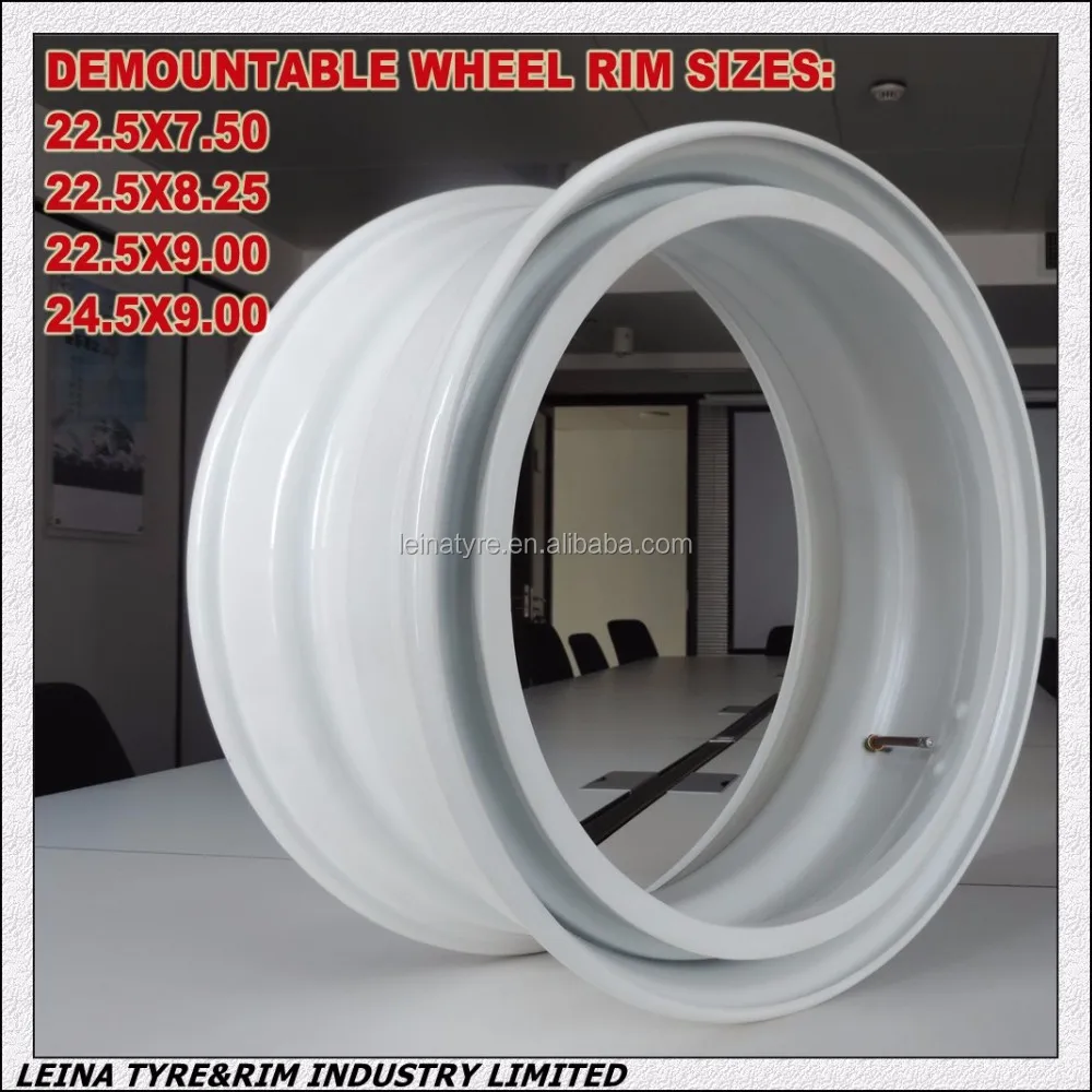 Tubeless Truck Steel Demountable Rim Wheel 22.5*9.00