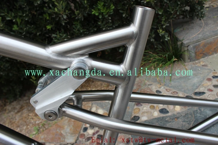Titanium Full Suspension Bike Frame with Pinion Gear Box