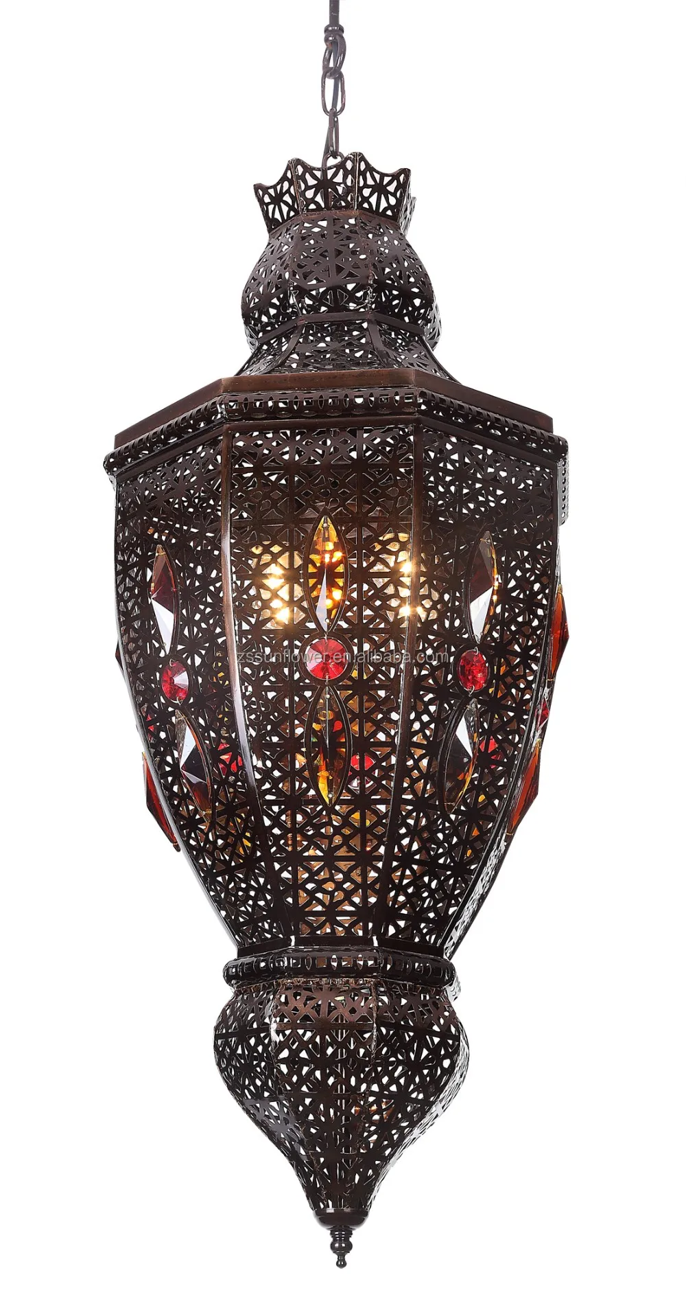 Islamic Iron Hanging Lighting Fixture Moroccan Pendant Light - Buy ...