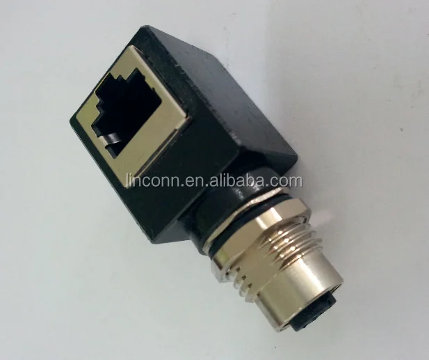 M12 To Rj45 Male Female Gigabit Ethernet Adapter 4p 8p - Buy M12 Male ...