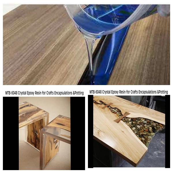 Transparent Epoxy Resin for Wood Table River Mix