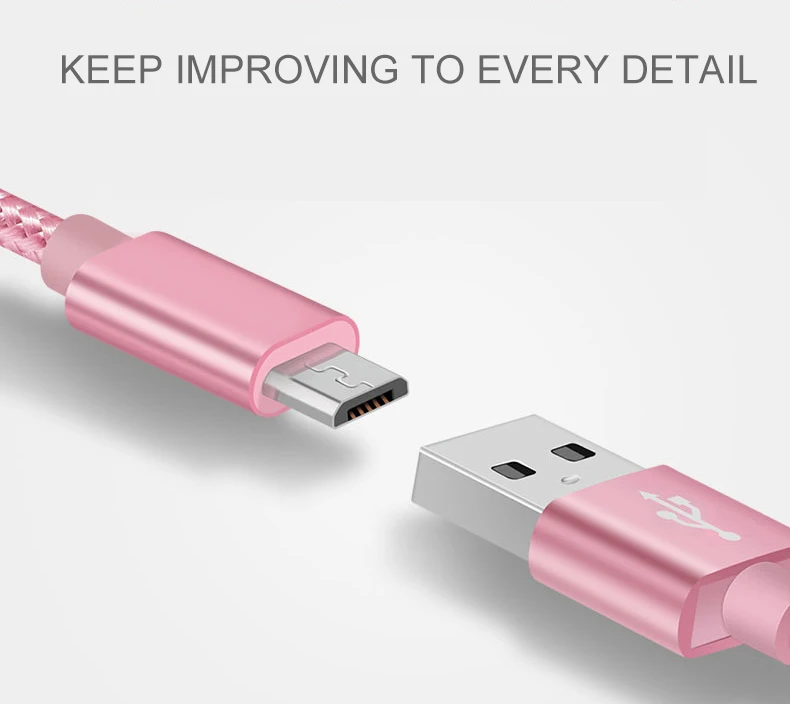 Awm Style 2725 1m Wire Pvc Data Braided Micro V8 Usb Cable For Android ...