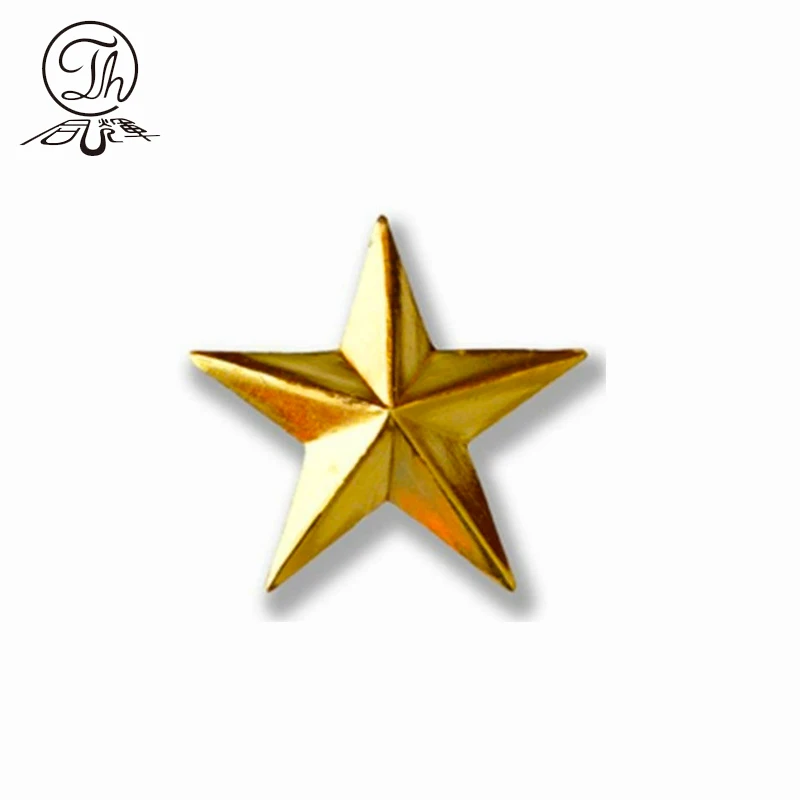 Custom Gold 3D Star Pin Emblem Badges | Personalized Metal Badges for ...