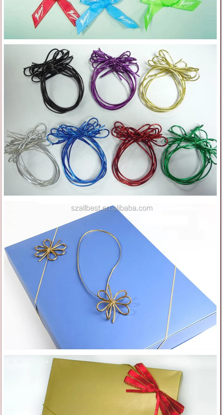 Gift Polyester Satin Ribbon Bow,Elastic Ribbon Bow For Decorations ...