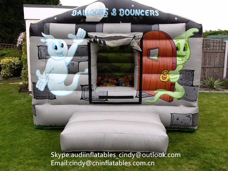 Friendly Ghost Inflatable Casper Bouncy Castle With Pool,Inflatable ...