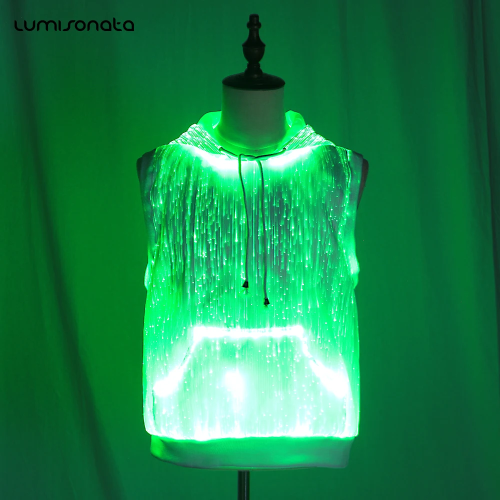 Light Up Led Multicolored Hoodie For Men With Micro Usb Charging ...