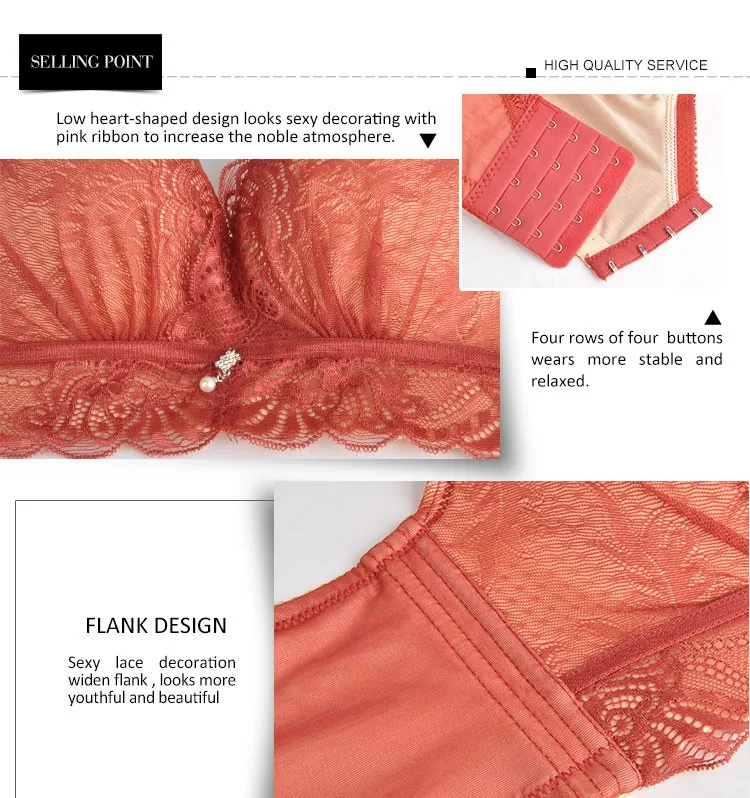 New Products Plus Size Red Sexy Ladies Net Bra Designs Push Up Bra ...