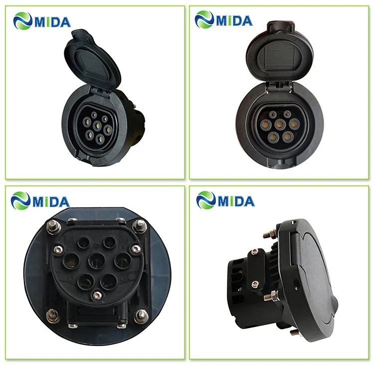 32a Type 2 Famale 32a Ev Charging Socket/outlet For Ev Side 32a Ev ...