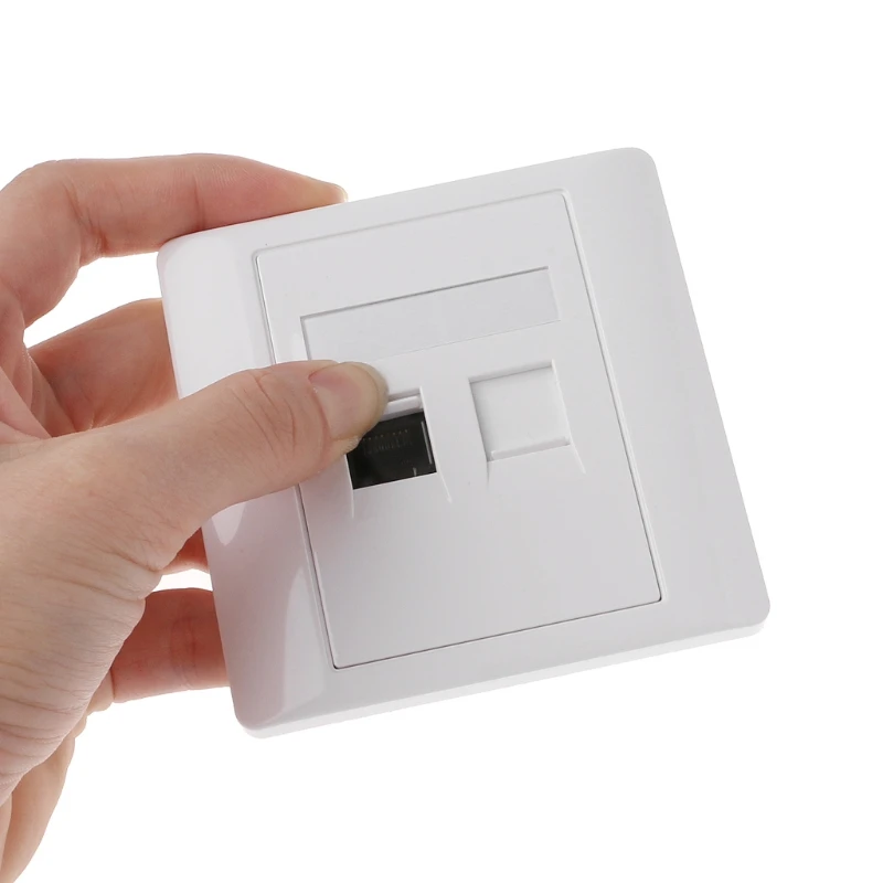 86 Type Rj45 Face Plate Wall Socket Cat5e Cat6 2 Dual Port Face Plate ...