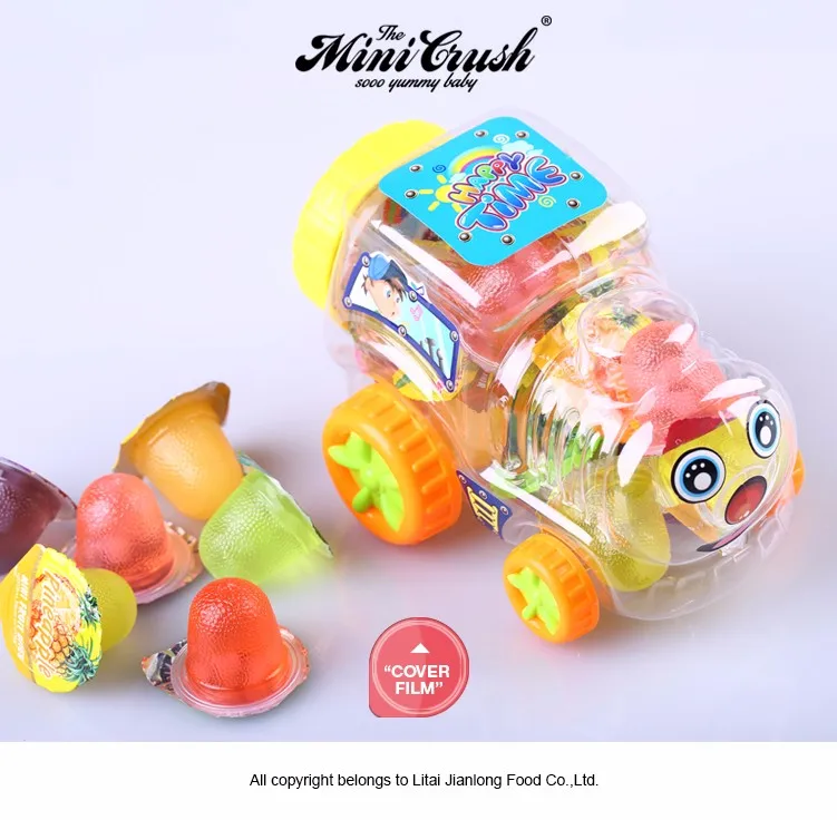 Chinese Jelly Factory Mixed Fruit Jelly Candy In Mini Train Jar - Buy ...