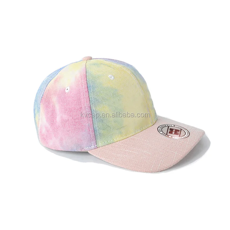 Multi Colored Baseball Caps Hats Tie Dye Snapback Cap With Custom ...