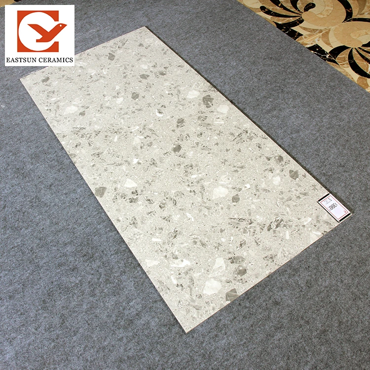 800x1600 Fireproof Grey Color Matte Terrazzo Homogeneous Floor Tiles ...