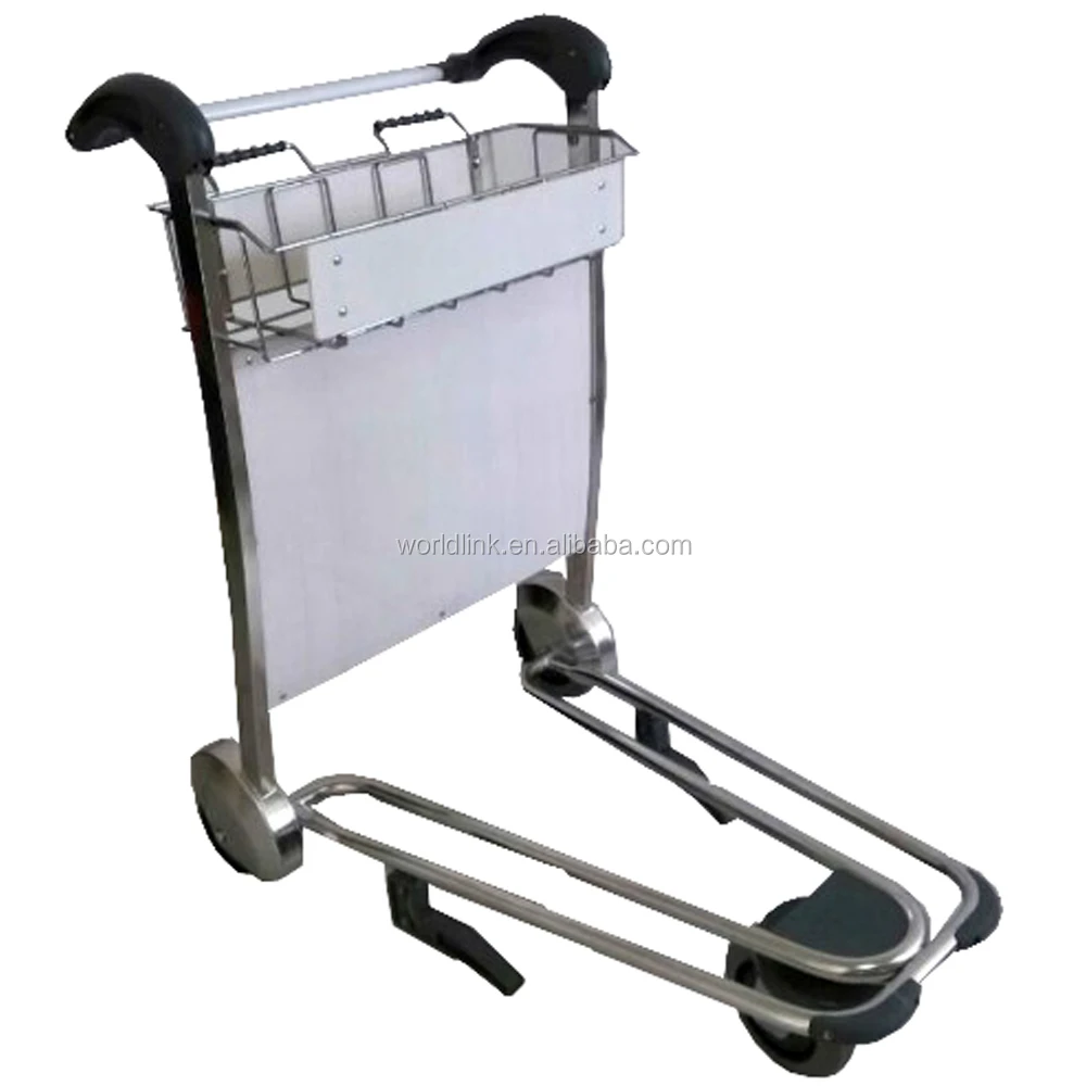 Airport Aluminum Hand Brake Luggage Trolley Cart Aircraft Trolleys