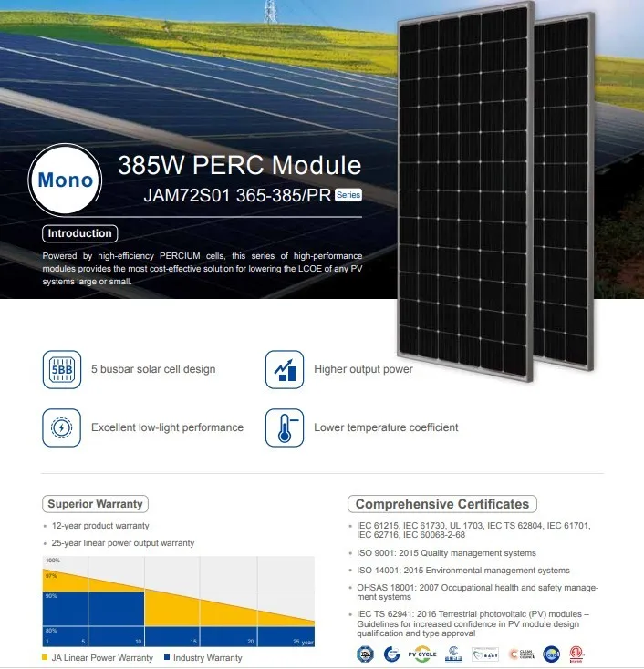 Ja Solar Panel 385w 72 Cell Solar Photovoltaic Solar Panels Prices For ...