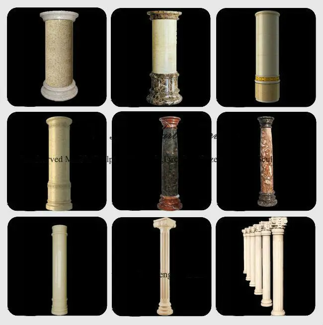Beautiful Exterior Decorative Building Pillars Columns