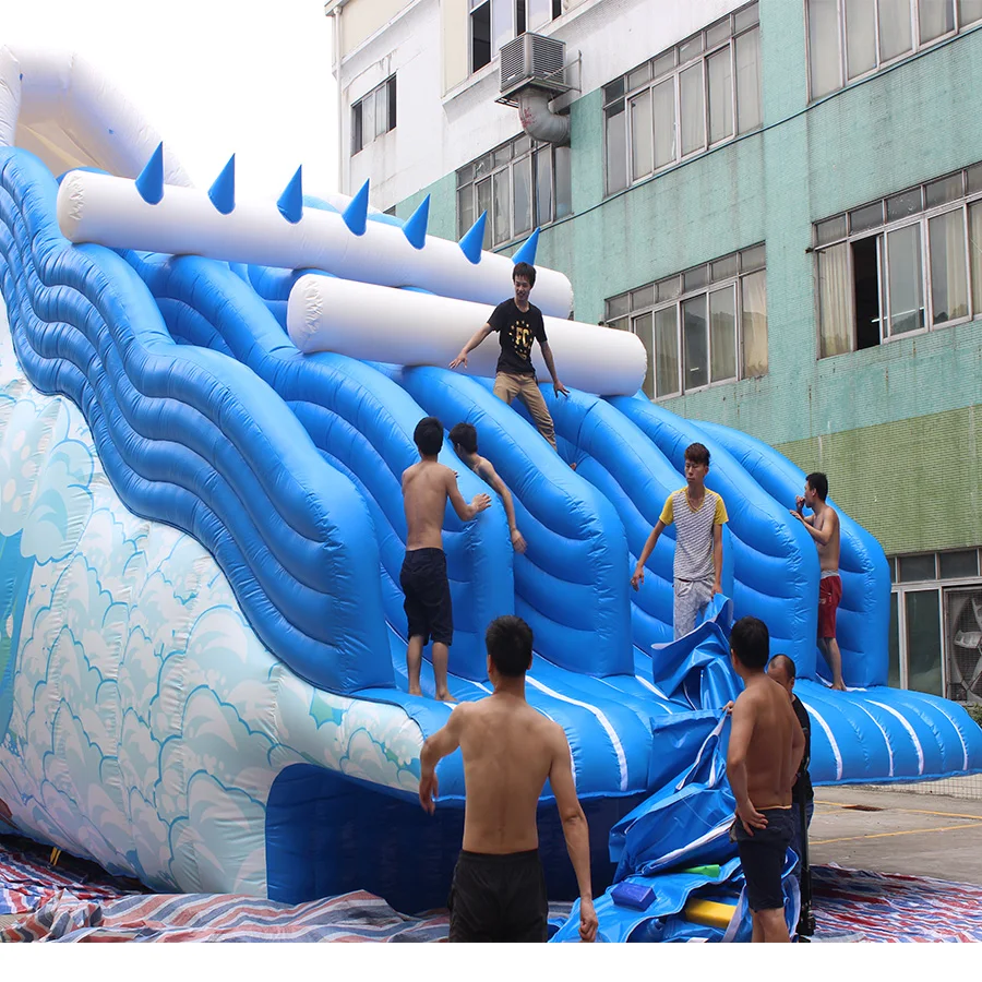 Floating Inflatable Water Slide Inflatable Water Slide Five Lanes For ...