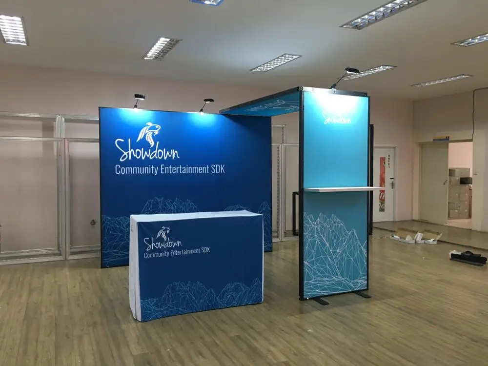 Modular 3x3 Trade Show Display Booth - Transformable & Reusable