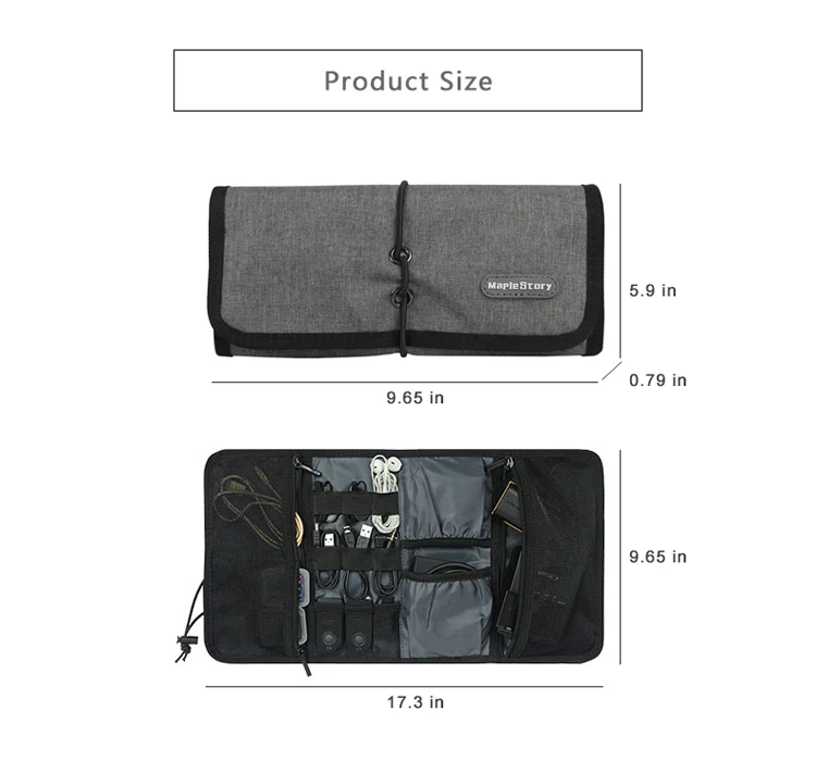Roll Gadgets Organizer Bag Electronic Organizer Small Travel ...