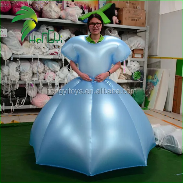 Customized Blue Inflatable Dress for Party - Unique Party Wear, PVC ...