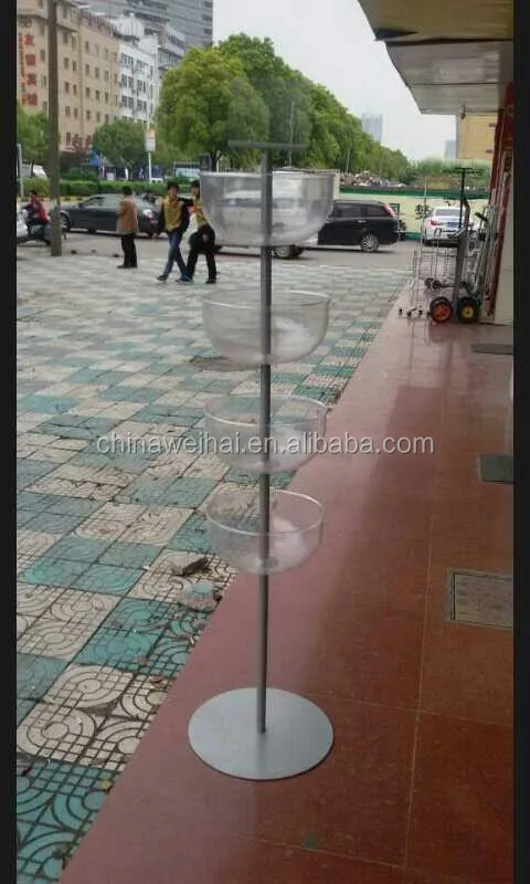 Clear Bowl Shape Retail Floor Display Stand - Buy Retail Floor Display ...